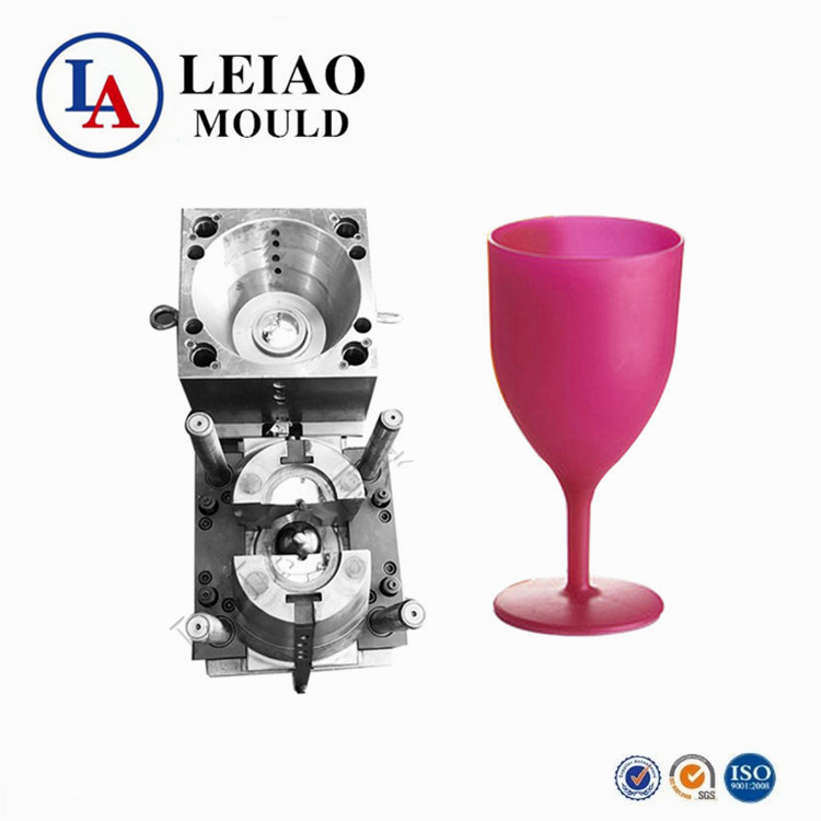 Custom Plastic Injection Moulds Goblet Transparent PC Wine Glass Mould ...